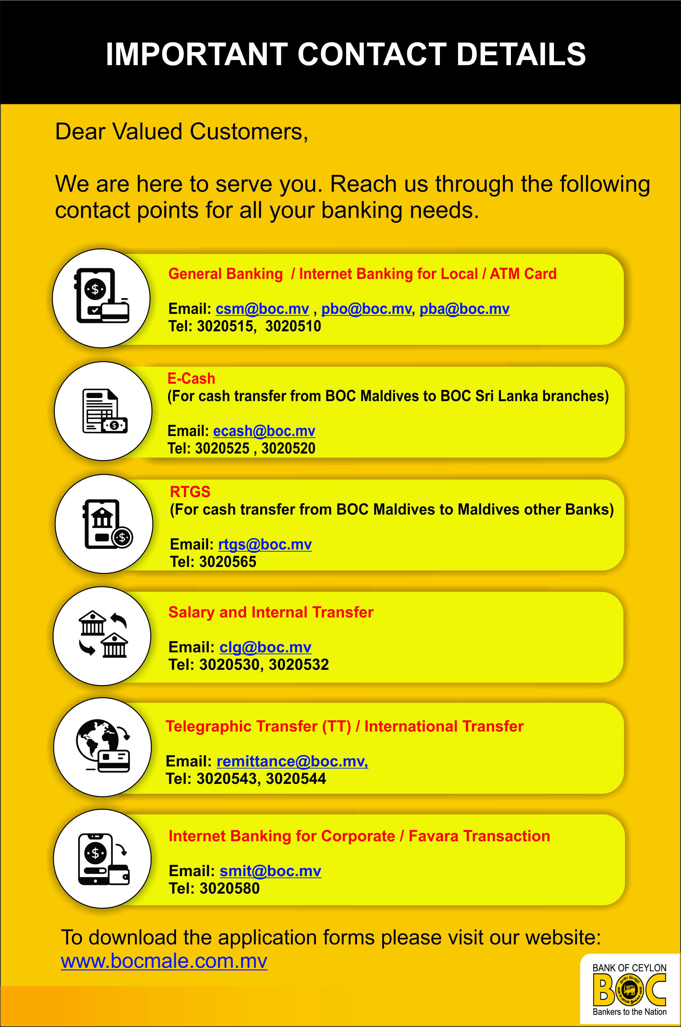 Home - Bank Of Ceylon - Male' Branch